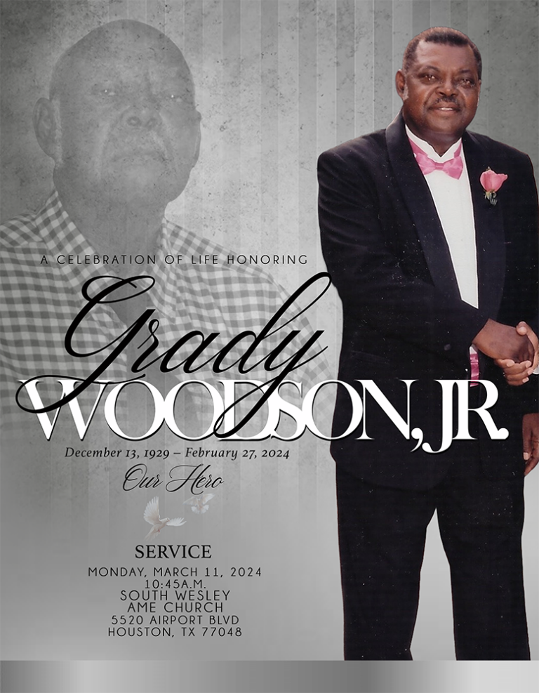 GRADY WOODSON JR. 1929 – 2024 - McCoy & Harrison Funeral Home