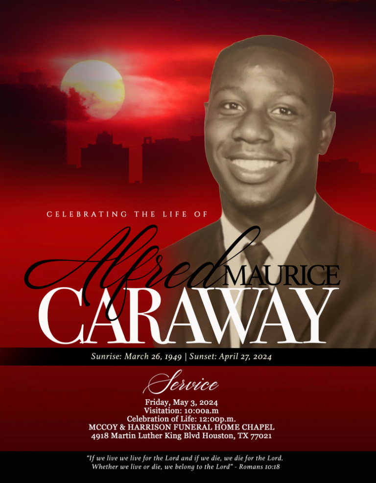 ALFRED CARAWAY 1949 – 2024 - McCoy & Harrison Funeral Home ALFRED CARAWAY 1949 – 2024 - McCoy & Harrison Funeral Home