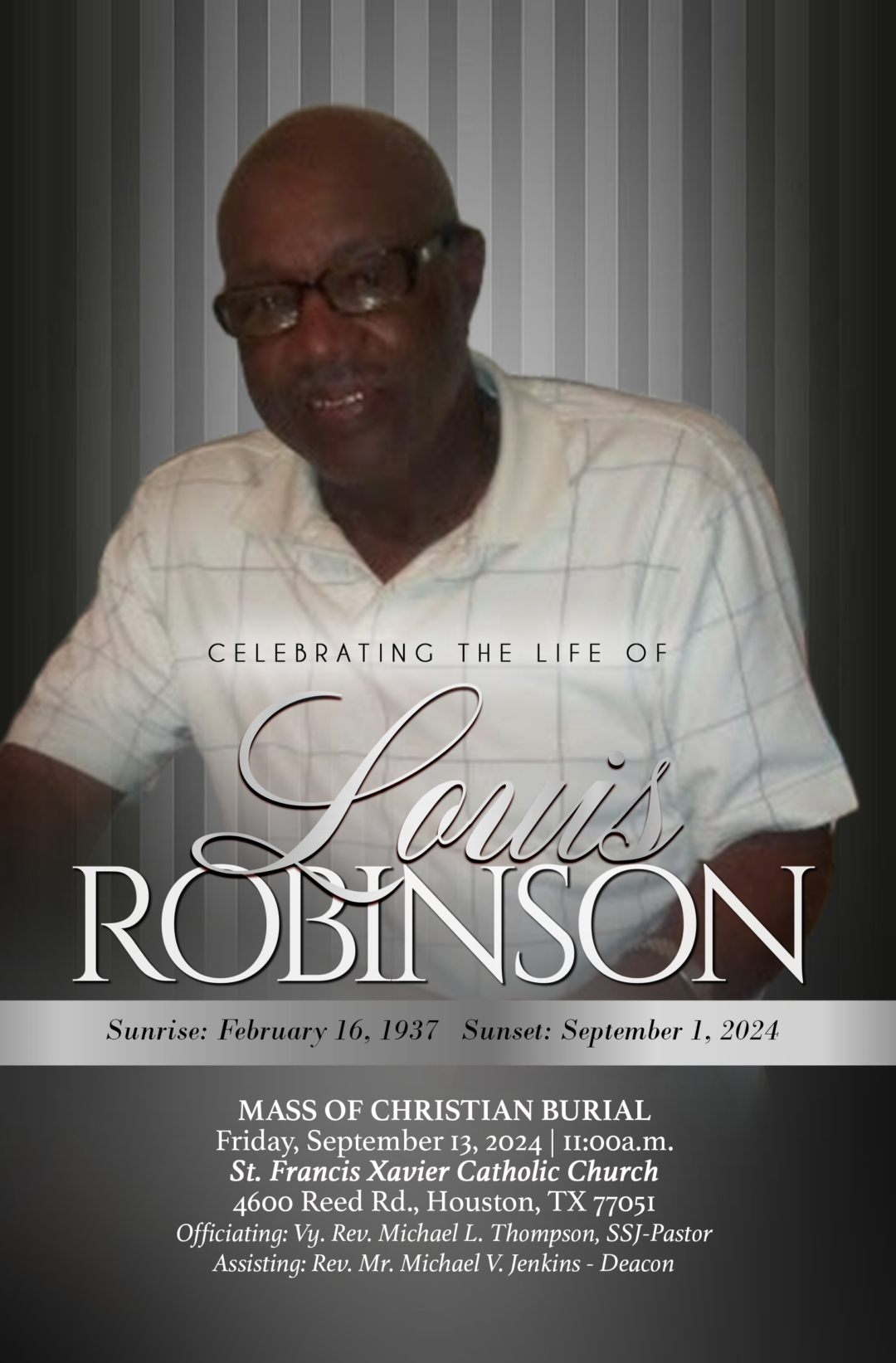 LOUIS ROBINSON 1937 – 2024 - McCoy & Harrison Funeral Home LOUIS ROBINSON 1937 – 2024 - McCoy & Harrison Funeral Home