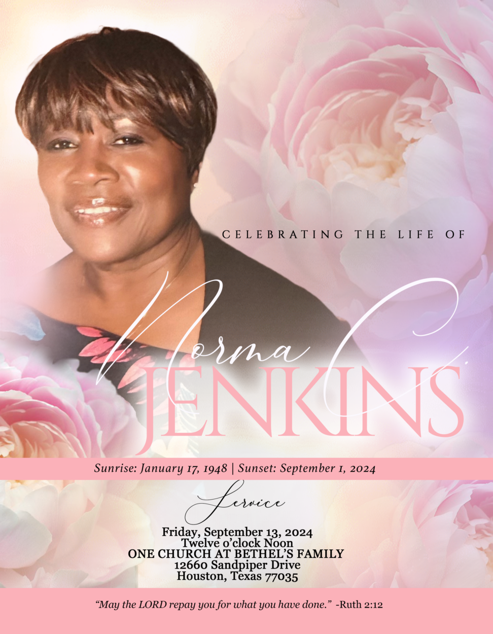 NORMA JENKINS 1948 – 2024 - McCoy & Harrison Funeral Home NORMA JENKINS 1948 – 2024 - McCoy & Harrison Funeral Home