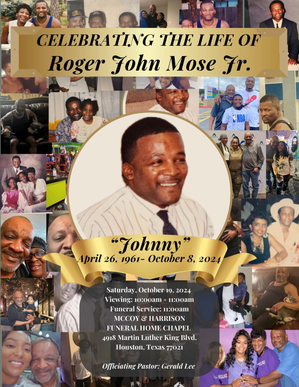 ROGER MOSE JR. 1961 – 2024 - McCoy & Harrison Funeral Home ROGER MOSE JR. 1961 – 2024 - McCoy & Harrison Funeral Home